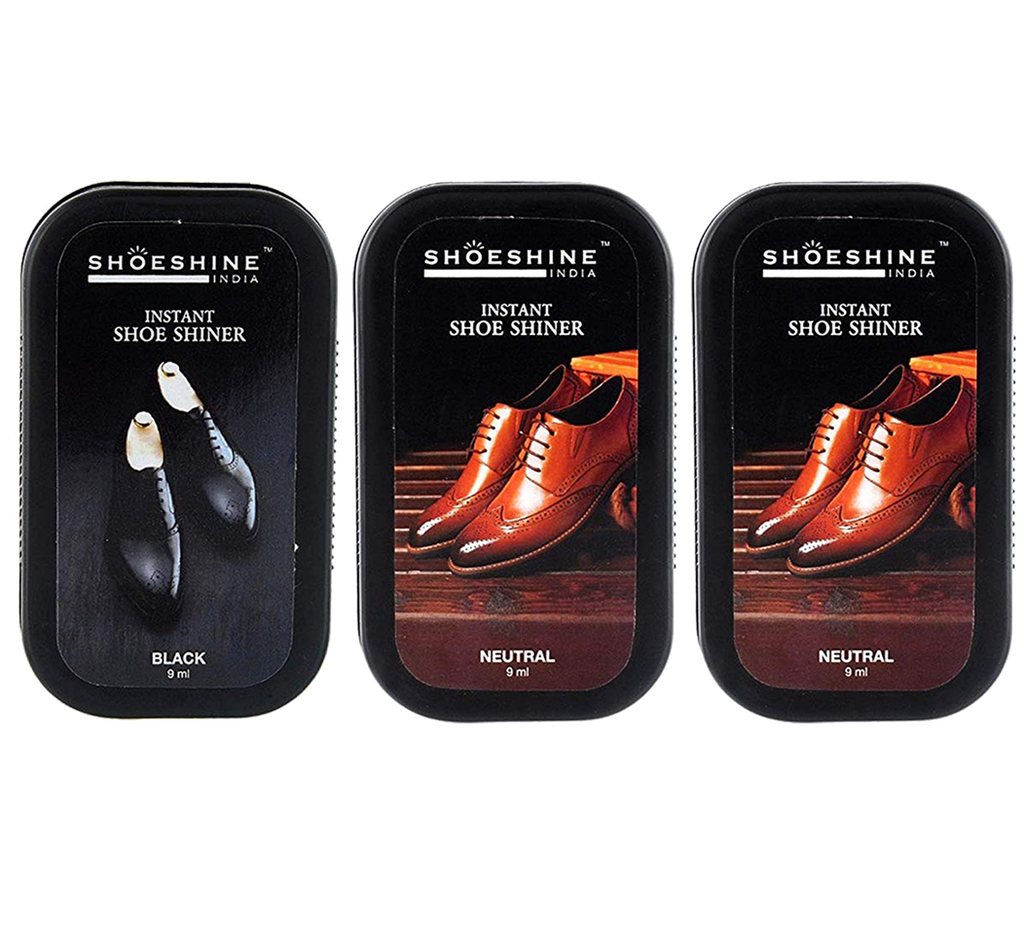 SHOESHINE shoe shiner Neutral (Pack of 2) - instant shoe shine sponge